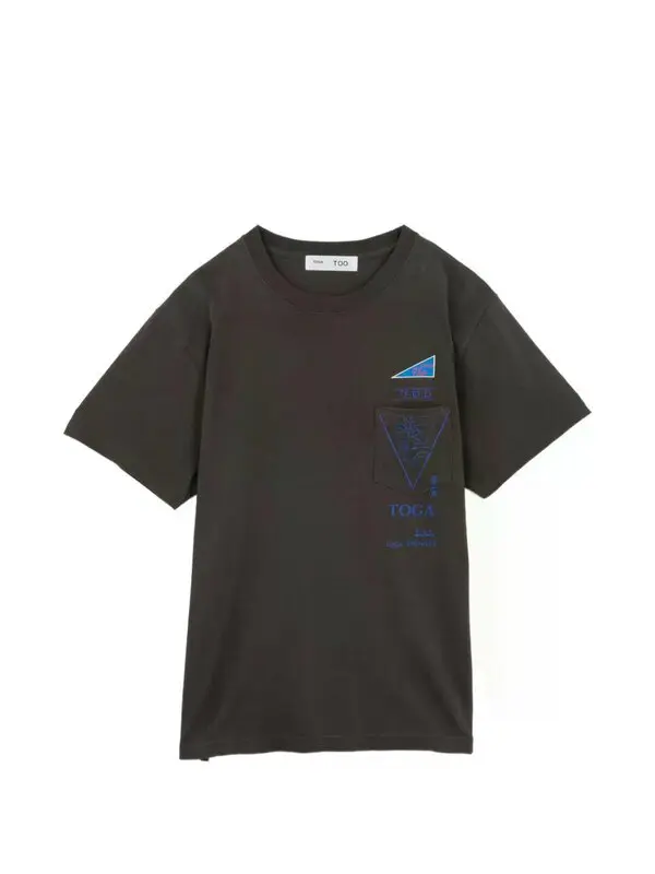Toga Graphic-print Chest-pocket T-shirt