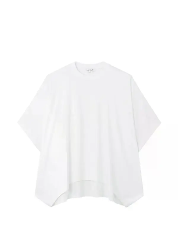 ENFOLD Asymmetric Hem Short Sleeve T-shirt