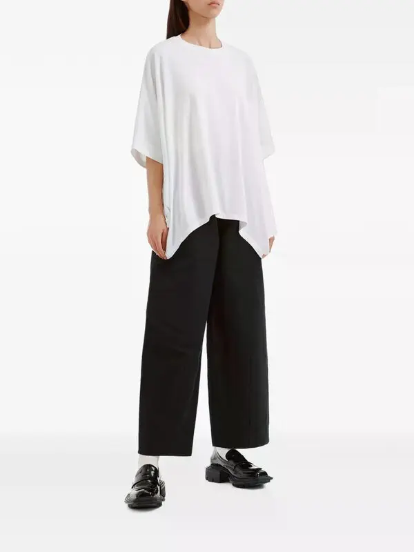 ENFOLD Asymmetric Hem Short Sleeve T-shirt