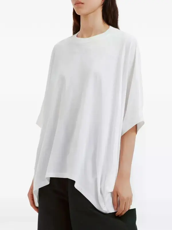 ENFOLD Asymmetric Hem Short Sleeve T-shirt