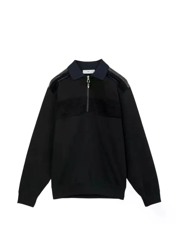 Toga Quarter-zip Panelled Sweater