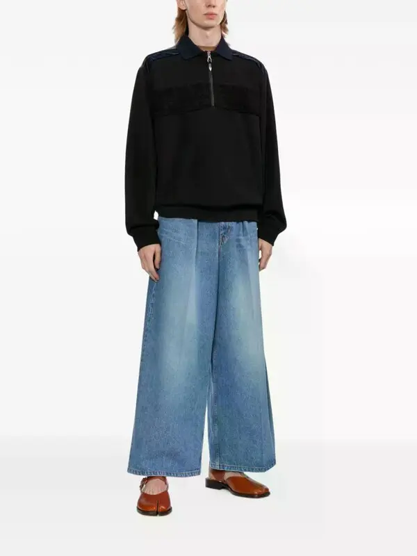 Toga Quarter-zip Panelled Sweater