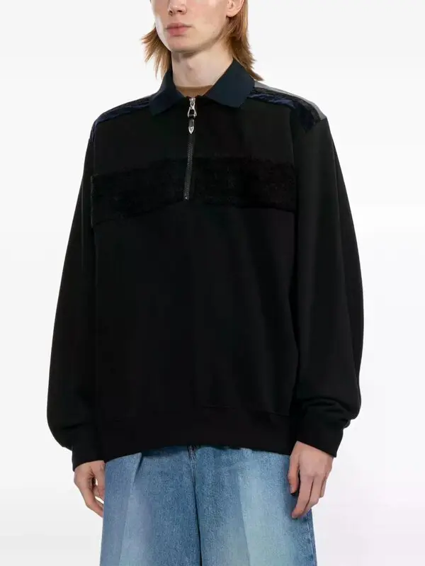 Toga Quarter-zip Panelled Sweater