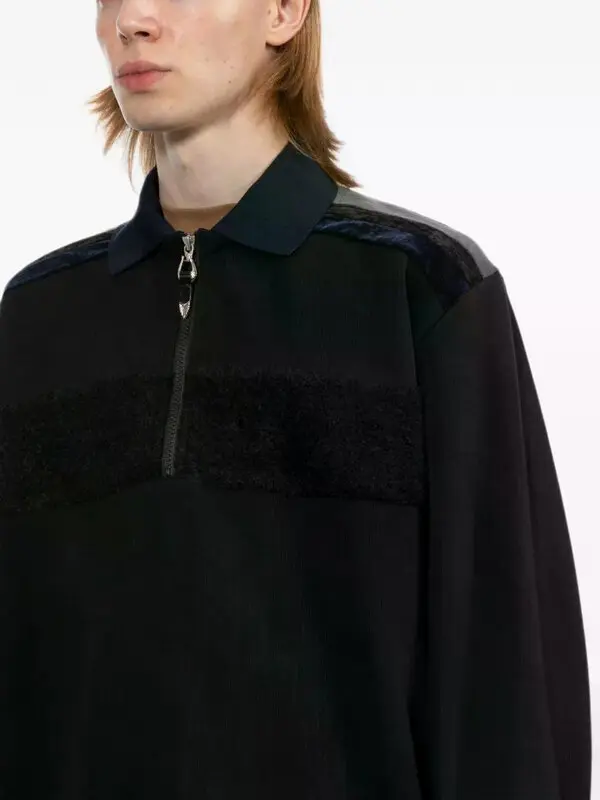 Toga Quarter-zip Panelled Sweater