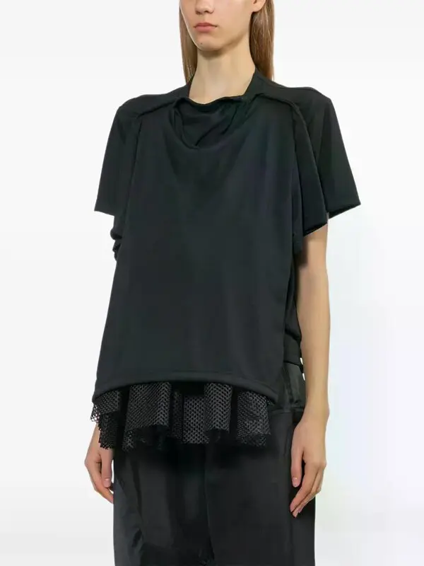 Comme Des Garçons Cutout Pleated T-shirt