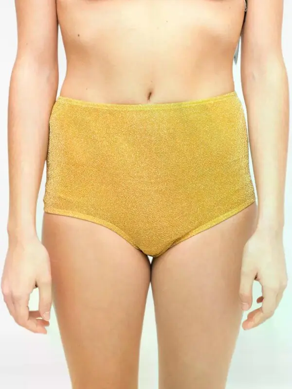 LAURA URBINATI Glitter-effect High-waist Bikini Bottom