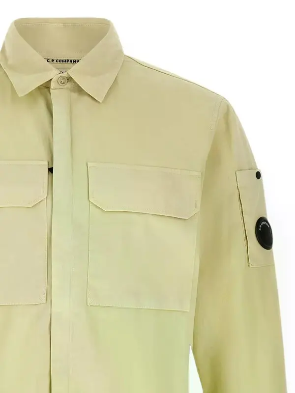 C.P. COMPANY Organic Gabardine Lens Flap Zip Overshirt
