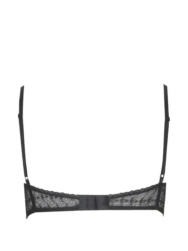 LAURA URBINATI Geometric-lace Bra - Black