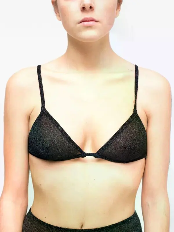 LAURA URBINATI Glitter-effect Triangle Bra