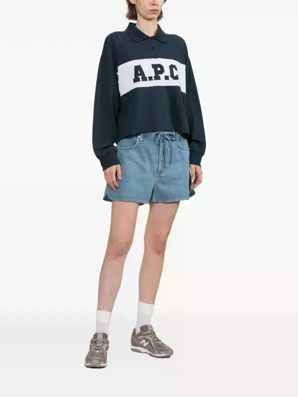 Rag & Bone Belt Loops Denim Shorts - Blue
