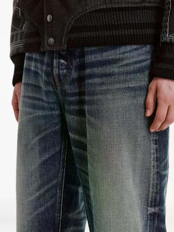 Off-White Straight-leg Jeans With Diagonals Logo Print
