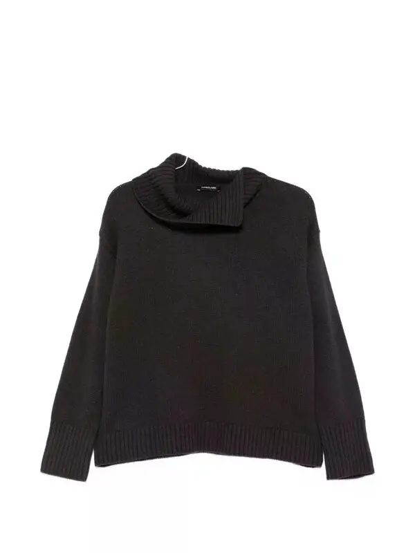 ANNE CLAIRE Roll-neck Ribbed-trim Wool Sweater