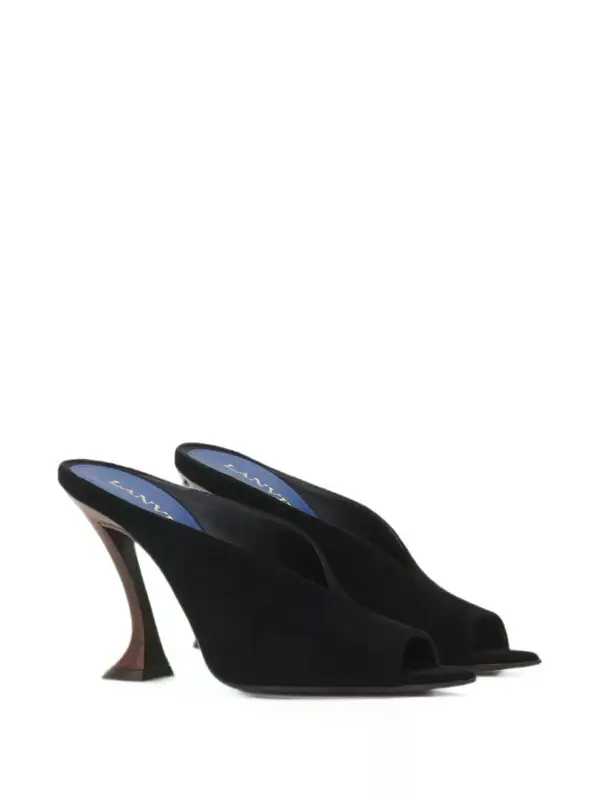 LANVIN Midnight Step Mules In Suede