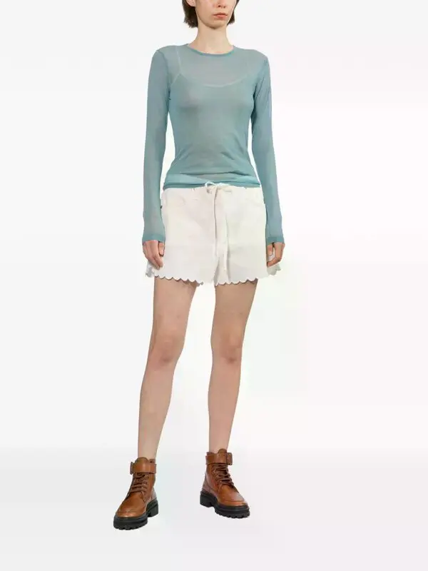 Rag & Bone Nolan Shorts With Scalloped Hem - White