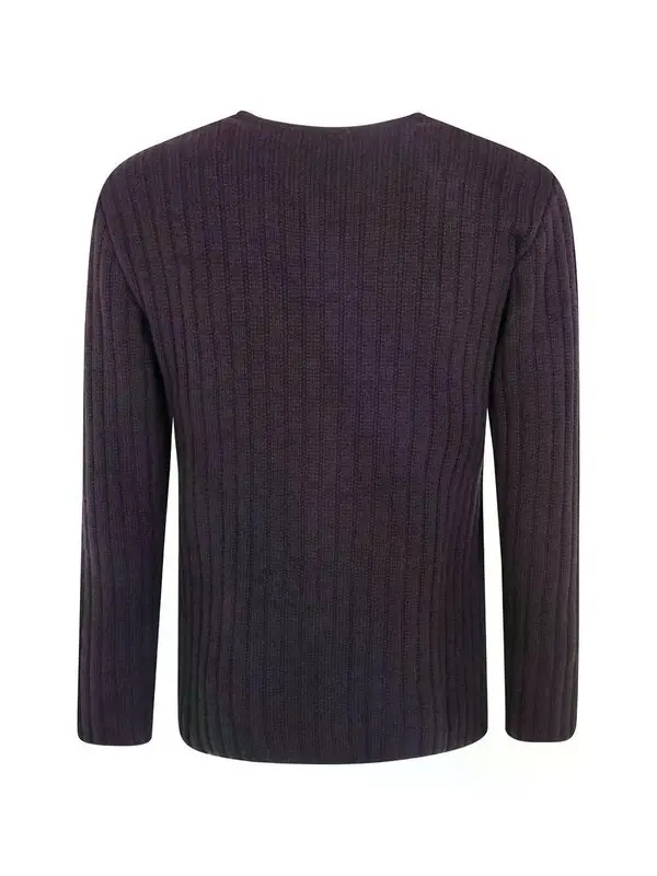 LARDINI Le Origini Ribbed Knit Button-up Cardigan