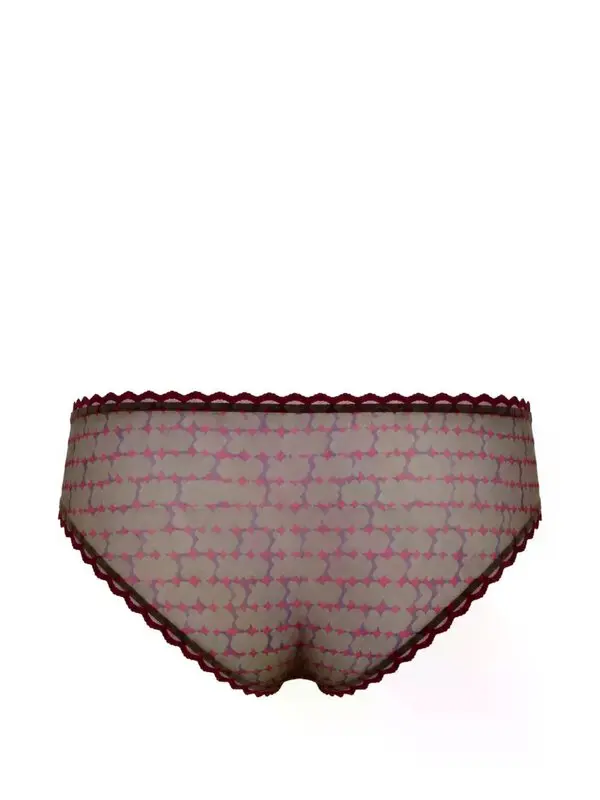 LAURA URBINATI Geometric-print Scallop-edge Briefs