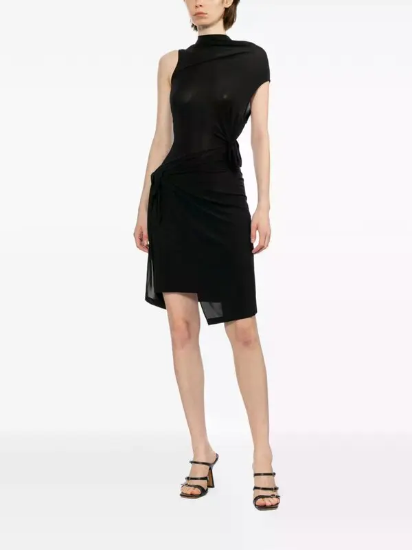 Helmut Lang Draped Asymmetric Dress