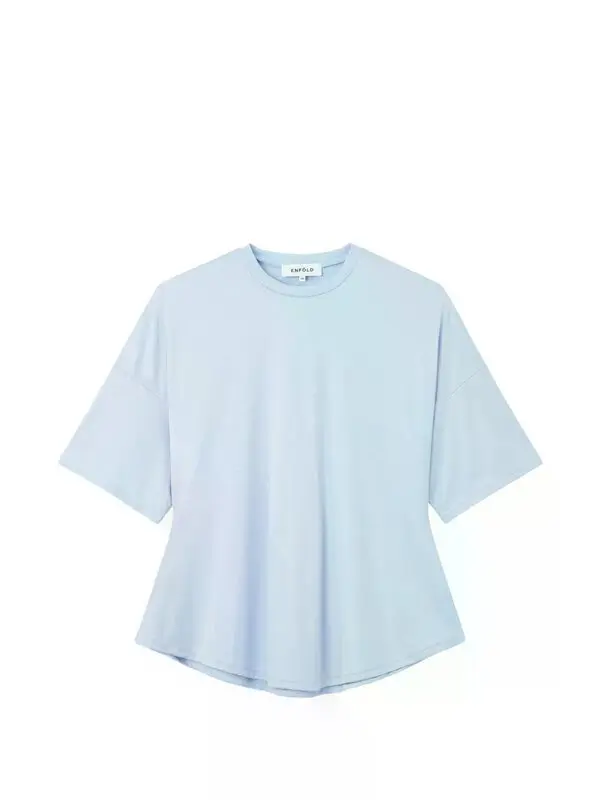 ENFOLD Peplum Curved-hem T-shirt
