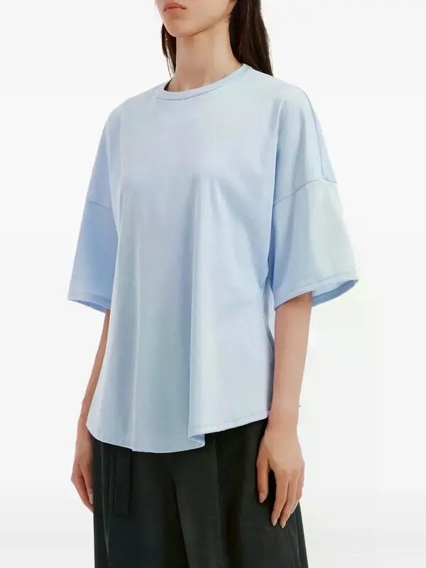 ENFOLD Peplum Curved-hem T-shirt