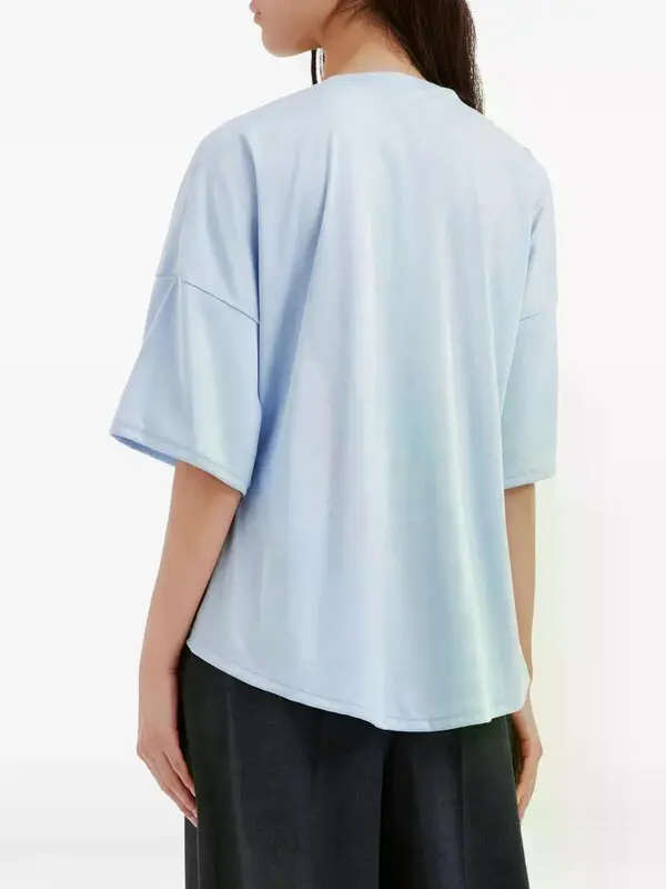 ENFOLD Peplum Curved-hem T-shirt