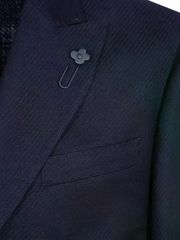 LARDINI Flower-pin Double-breasted Blazer