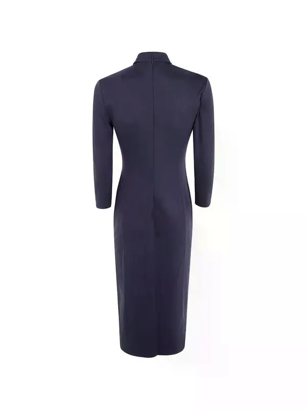Giorgio Armani Gathered Knotted Neck Midi Dress