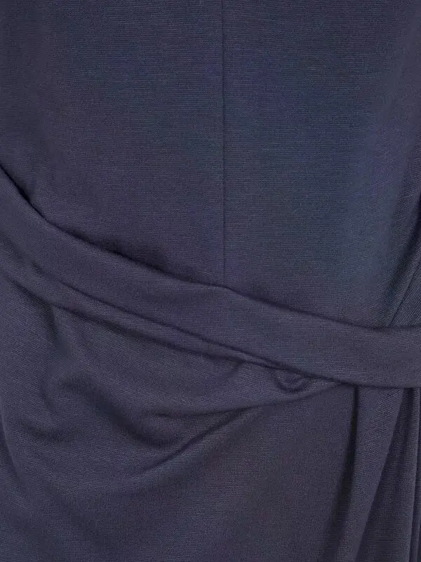 Giorgio Armani Gathered Knotted Neck Midi Dress