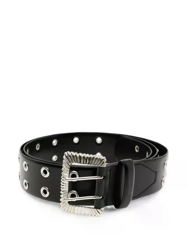 Toga Eyelet-embellished Leather Belt