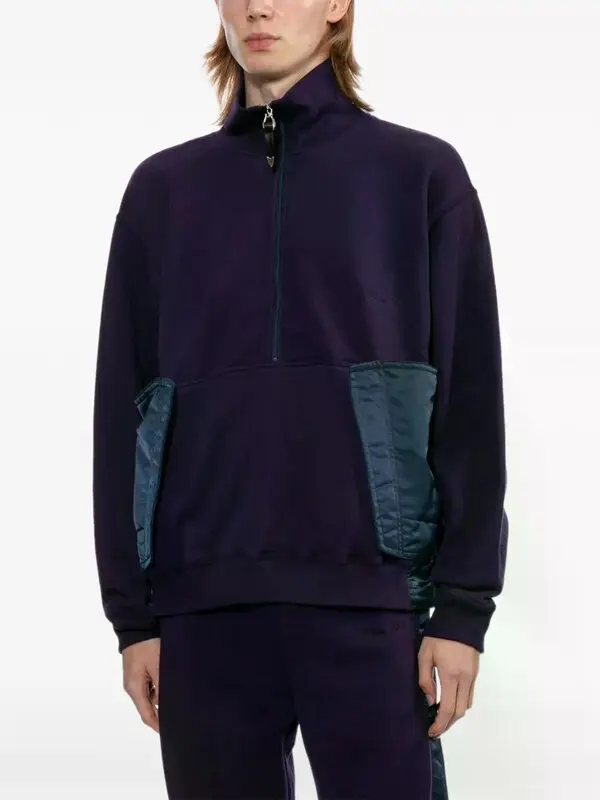 Toga Panelled Quarter-zip Sweater