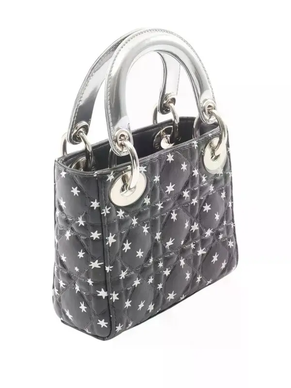 Dior Micro Lambskin Cannage Stars Lady Handbag