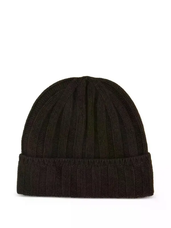 VANISE Cashmere Beanie Hat - Brown