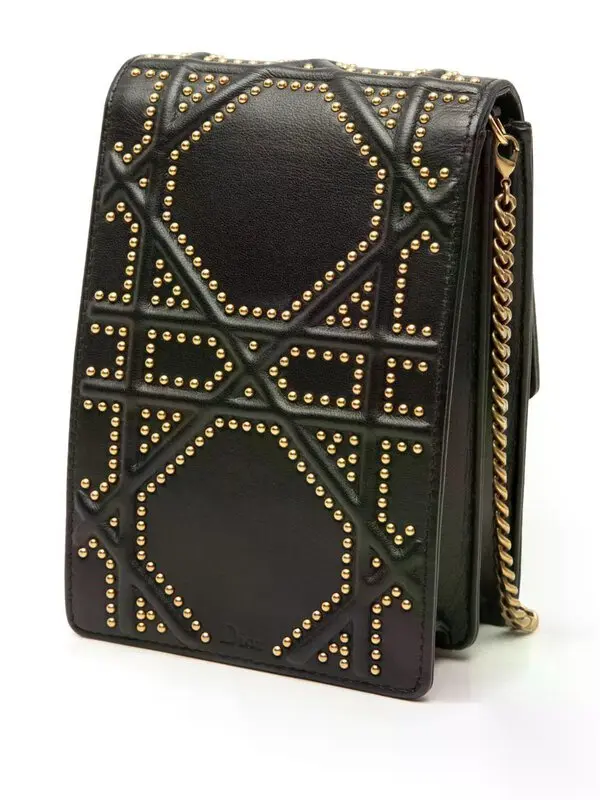 Dior 2018 Studded Leather Vertical Diorama Crossbody Bag