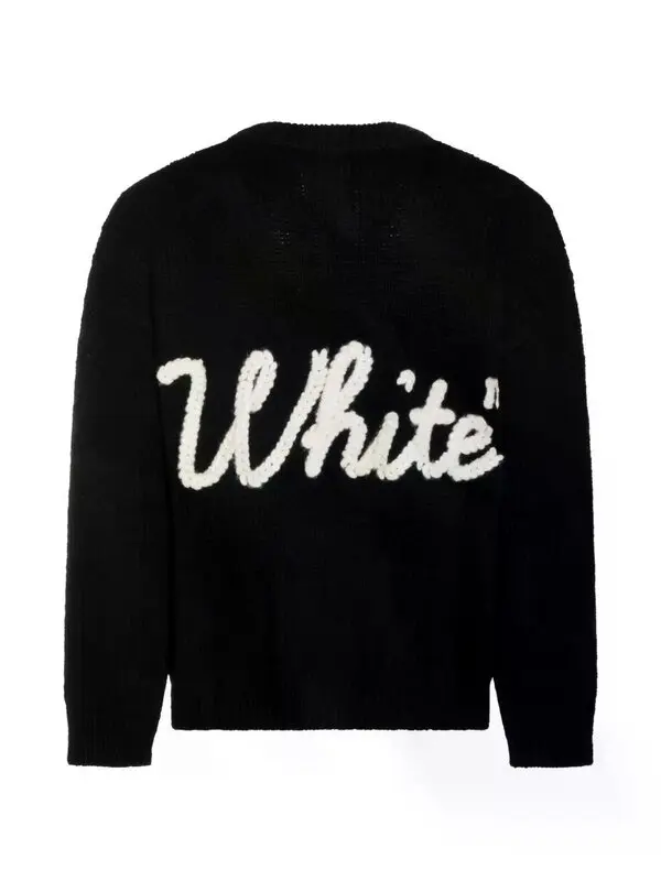 Off-White Logo-embroidered Crew-neck Sweater