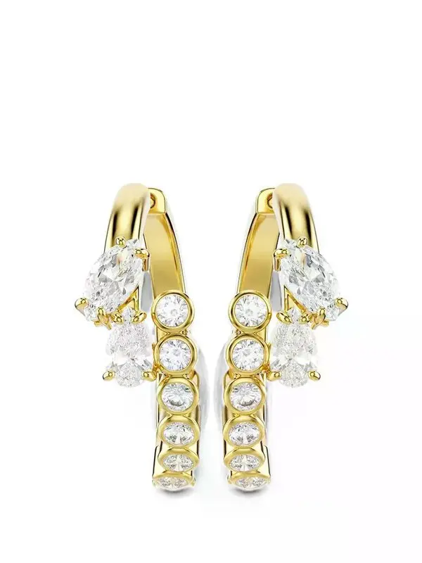 SWAROVSKI Mesmera Crystal-embellished Hoop Earrings - Gold