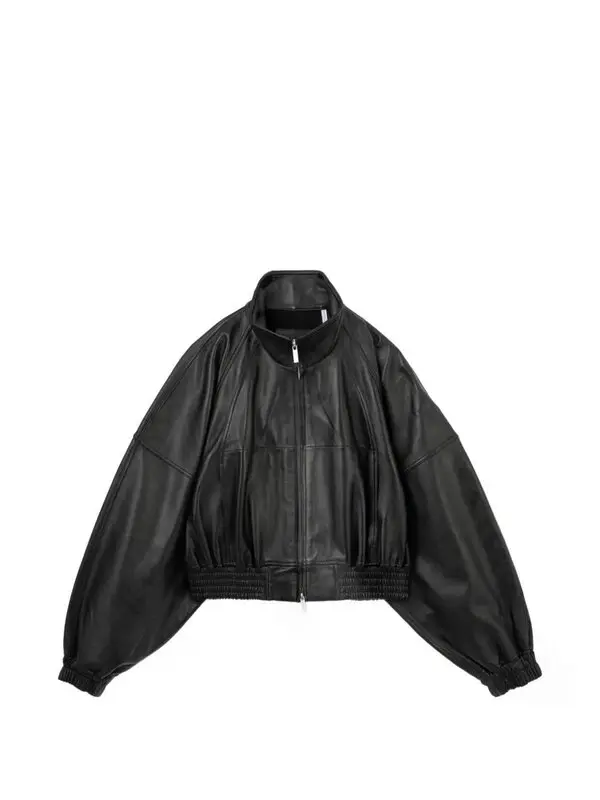 Helmut Lang Bonded Leather Bomber Jacket