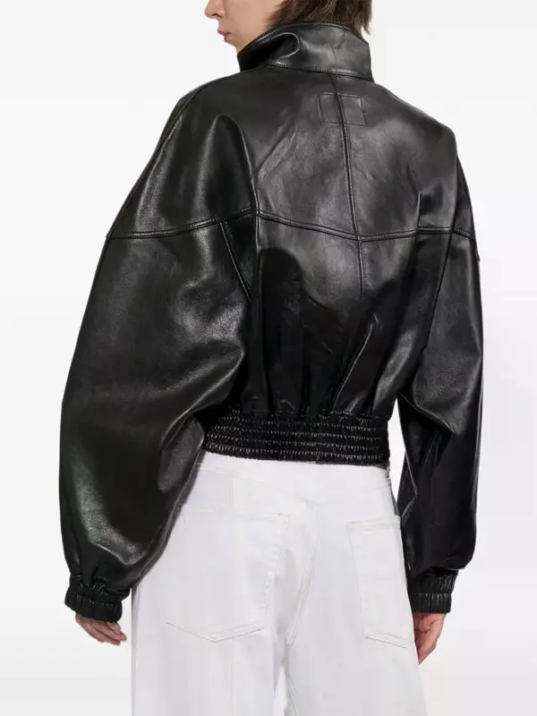 Helmut Lang Bonded Leather Bomber Jacket