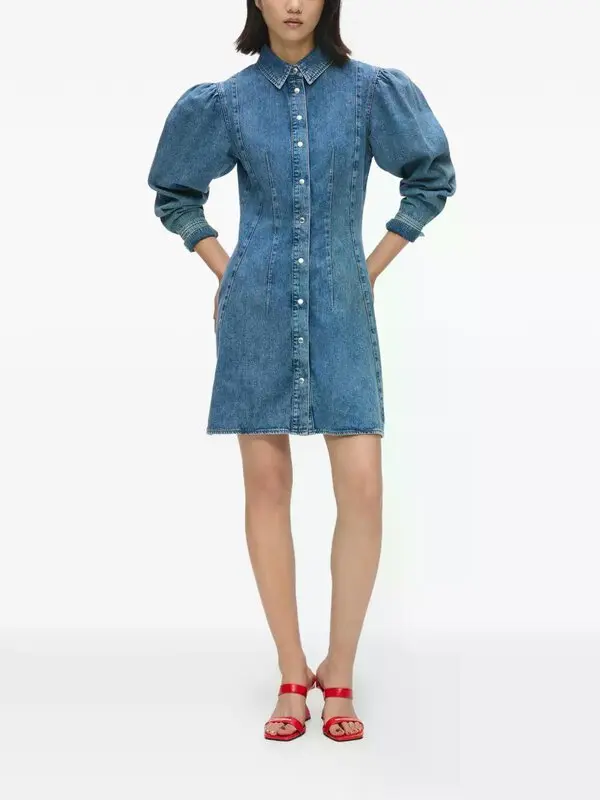 Karl Lagerfeld Puff-sleeve Denim Mini Dress