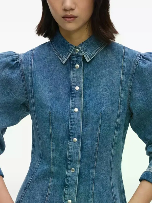 Karl Lagerfeld Puff-sleeve Denim Mini Dress