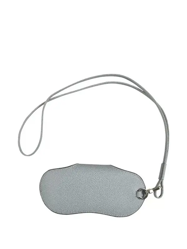 VALEXTRA Leather Strap Eyewear Case Travel Accessory