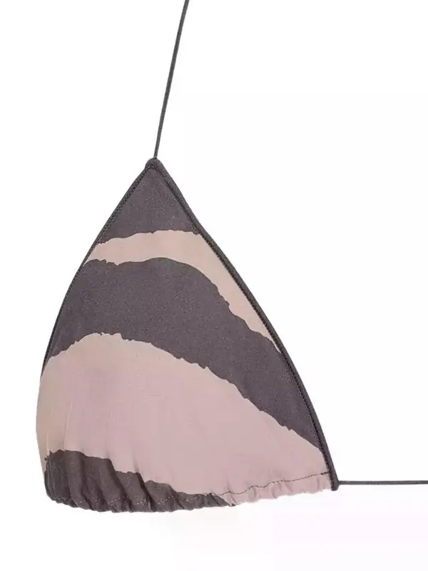 TROPIC OF C Zebra-print Bikini Top - Neutrals