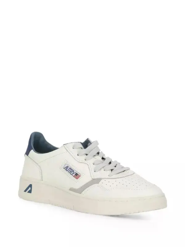 AUTRY Medalist Low Sneakers In Blue Depths And Vapor Leather