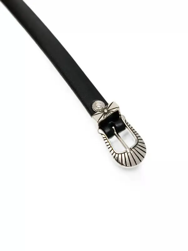 Toga Double Buckle Leather Bangle