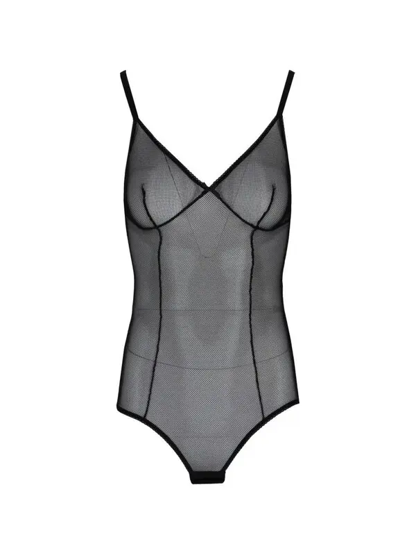 LAURA URBINATI Mesh-panelled Bodysuit