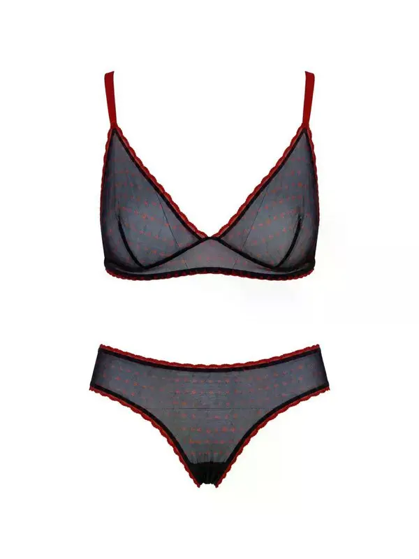 LAURA URBINATI Sheer-mesh Lace-trim Briefs