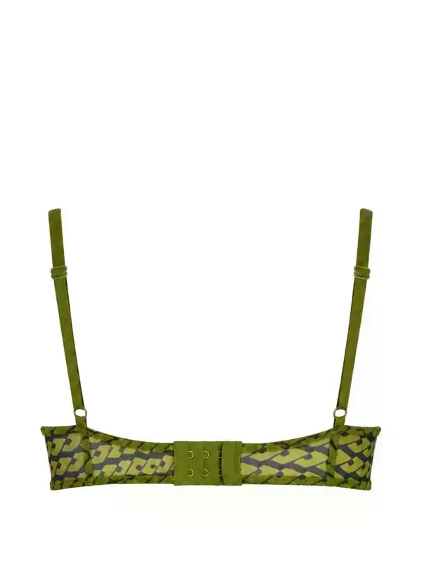 LAURA URBINATI Geometric-print Tulle Bra