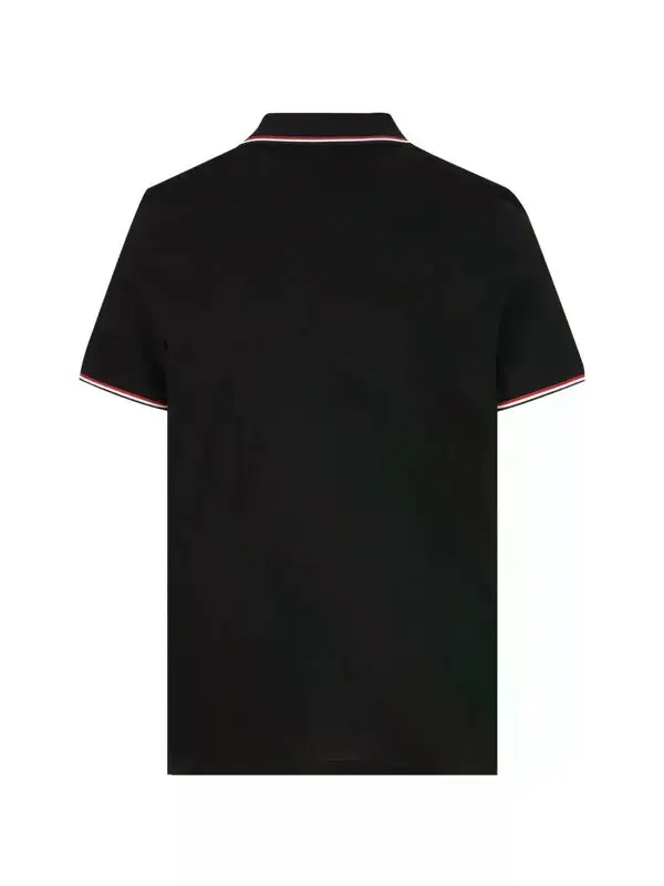 Moncler Logo-patch Tricolour-trim Polo Shirt
