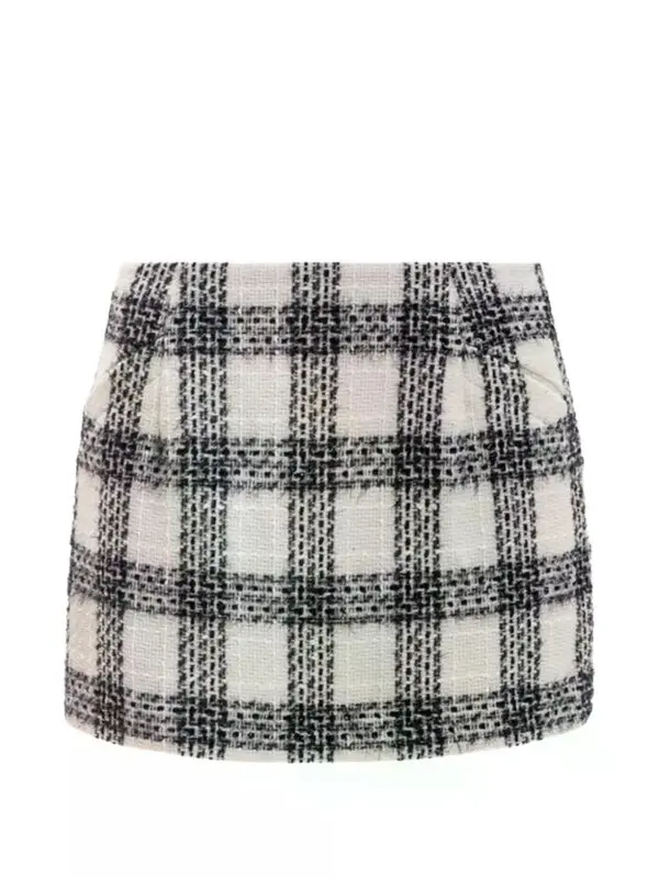 Vetements Checked Bouclé Mini Skirt
