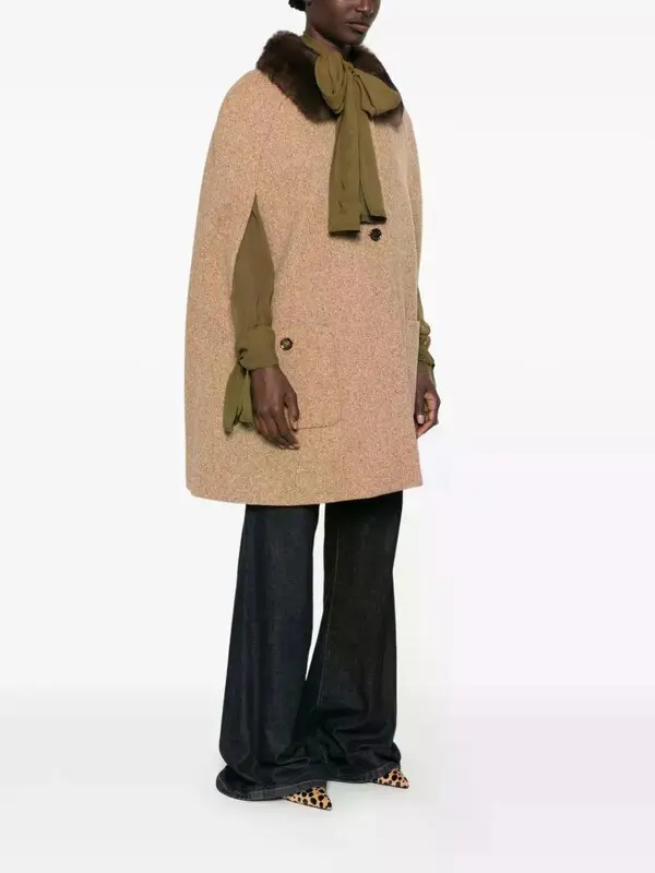 Valentino Garavani Sleeveless Tweed Cape