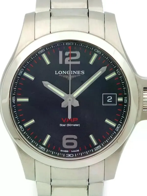 LONGINES Conquest V.h.p. Stainless Steel Quartz Watch With Dial - Black