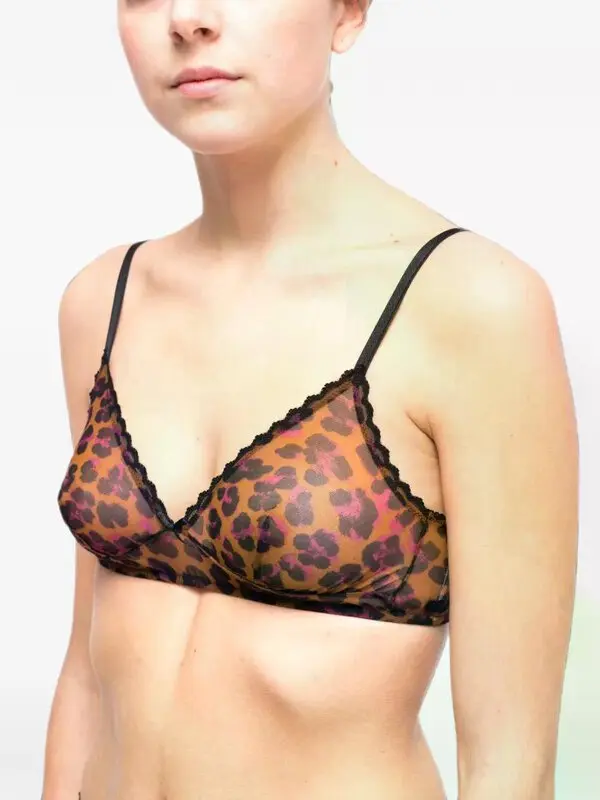 LAURA URBINATI Leopard-print Triangle Bra